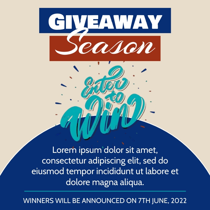 Giveaway Template | PosterMyWall