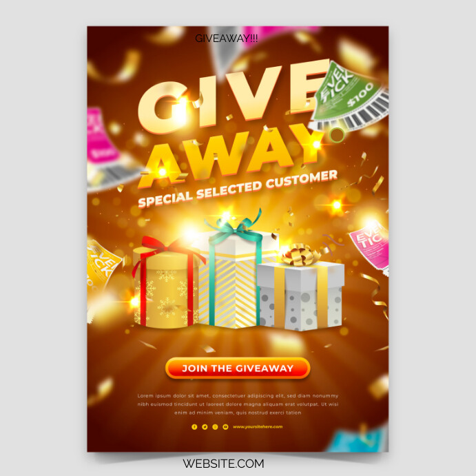 Modèle Giveaway Flyer Template | PosterMyWall