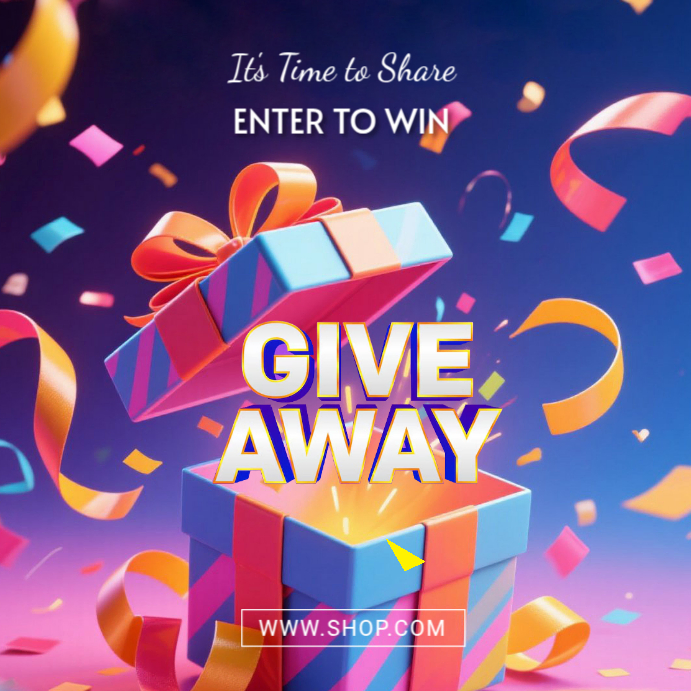 Giveaway offer banner ad Template | PosterMyWall