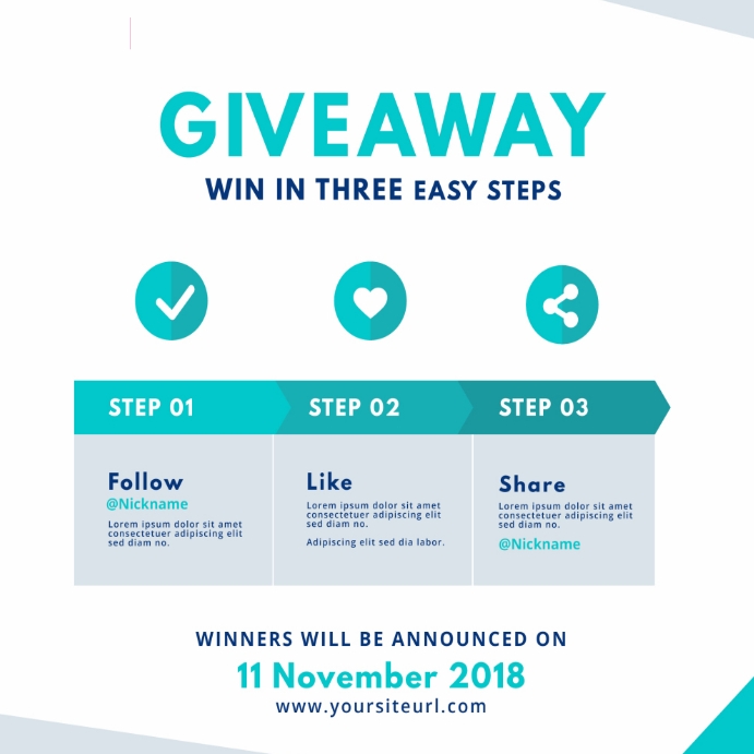 Giveaway poster design template | PosterMyWall