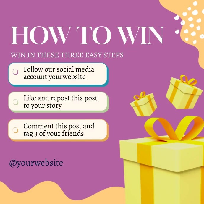 Modèle Giveaway Winner | PosterMyWall