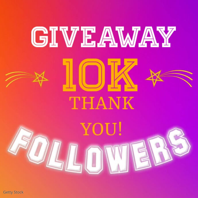 Copy of Giveway 10k thank you followers video | PosterMyWall