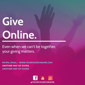 Three Ways To Give Template | PosterMyWall