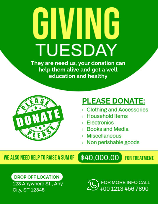 Giving Tuesday Template | PosterMyWall