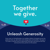 Giving Tuesday Instagram Poster Template | PosterMyWall