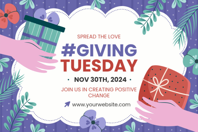 Modèle Giving Tuesday Poster Banner Template | PosterMyWall