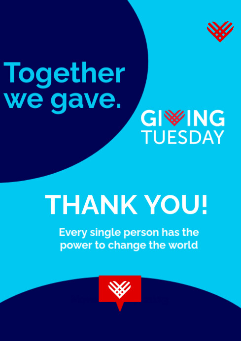 Giving Tuesday Thank You Flyer Template | PosterMyWall