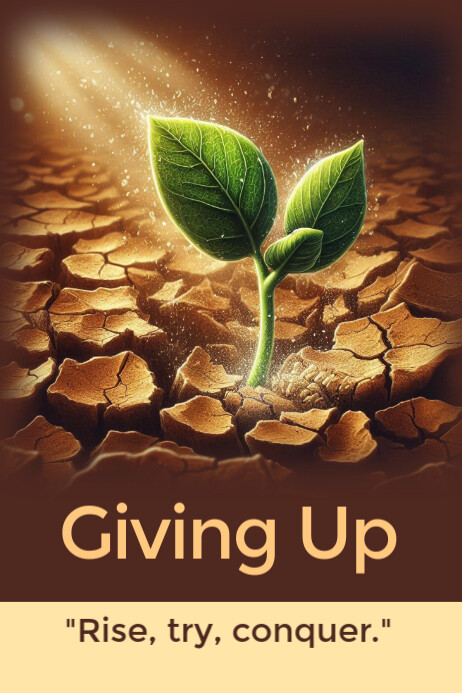 GIVING UP Template | PosterMyWall