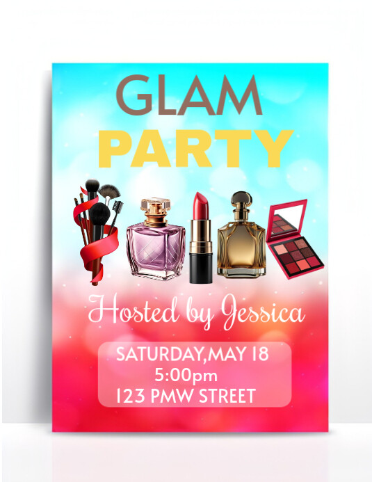 Glam party flyer Template | PosterMyWall