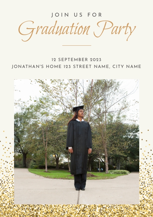 Copy of Glamorous Graduation Party Invitation Flyer | PosterMyWall
