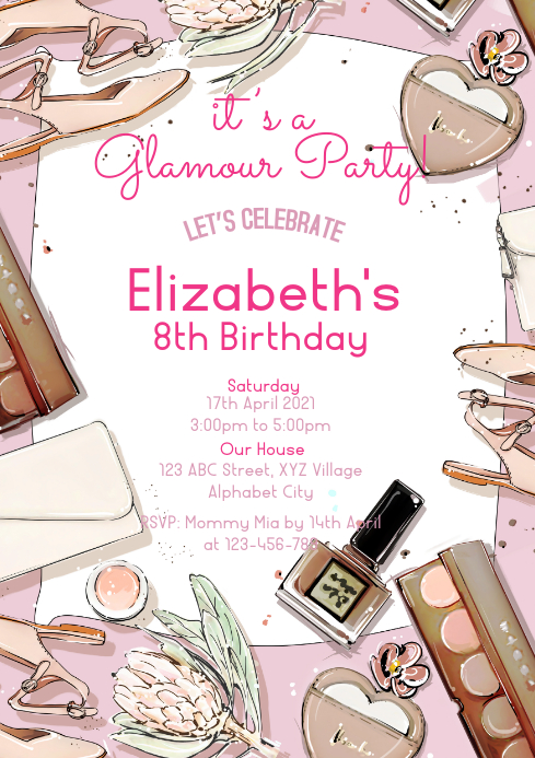 Glamour Party Invitation Template | PosterMyWall