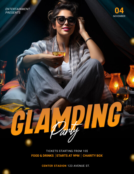 Glamping Party flyer template | PosterMyWall