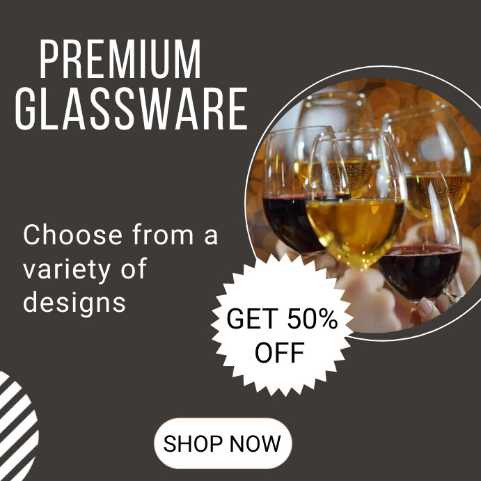 Glassware business Instagram post Template | PosterMyWall