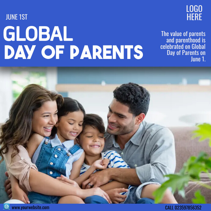 Plantilla de global day of parents | PosterMyWall