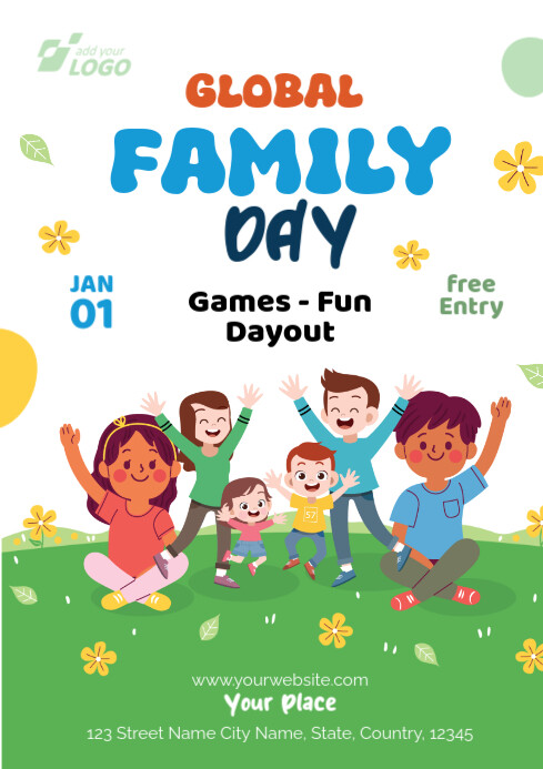 Global Family Fun Day Template | PosterMyWall