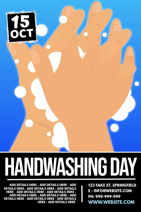 Copy of Global Hand Washing Day Poster | PosterMyWall