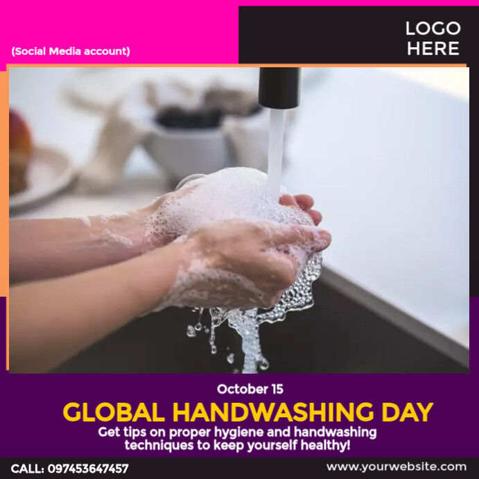 Copy of global handwashing day | PosterMyWall