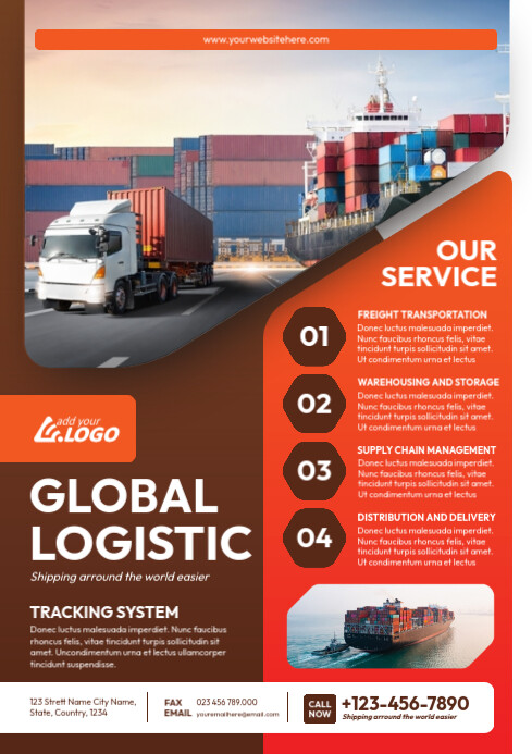 Copy of Global Logistic Delivery Service Flyer | PosterMyWall
