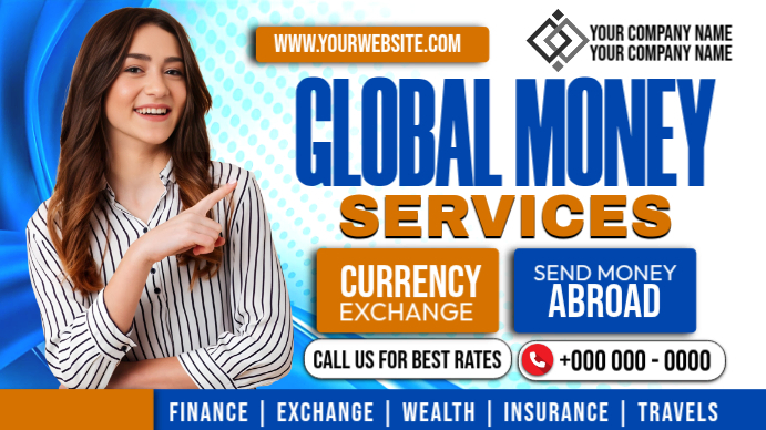 Plantilla de Global Money Services Worldwide Exchange | PosterMyWall