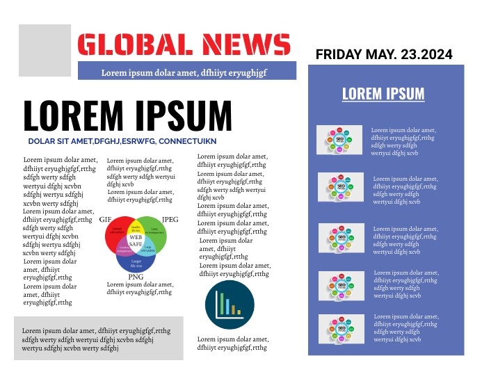 GLOBAL NEWS TEMPLATE | PosterMyWall