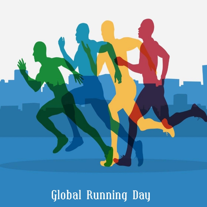 Plantilla de Global running day background illustration | PosterMyWall