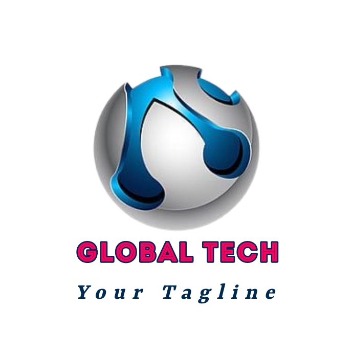 Global tech logo design template | PosterMyWall