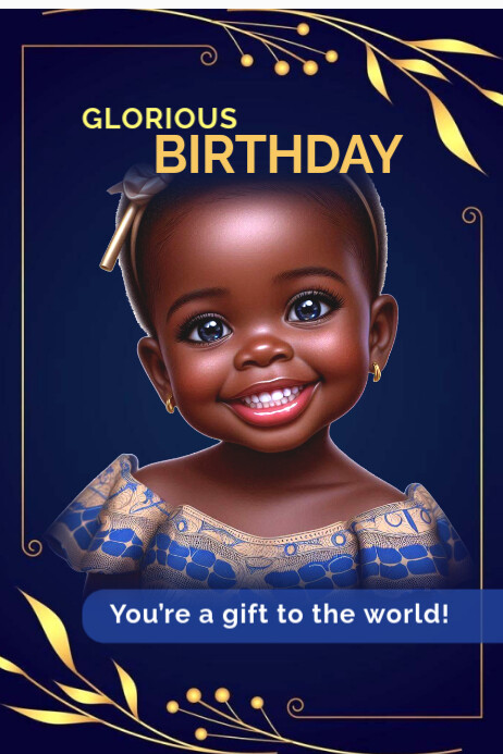Plantilla de Glorious birthday | PosterMyWall