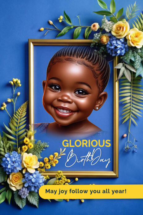 Plantilla de Glorious birthday | PosterMyWall
