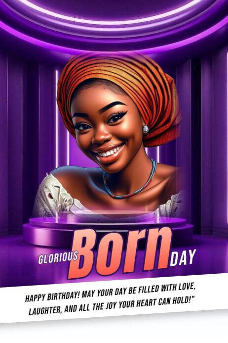 Glorious born day Template | PosterMyWall