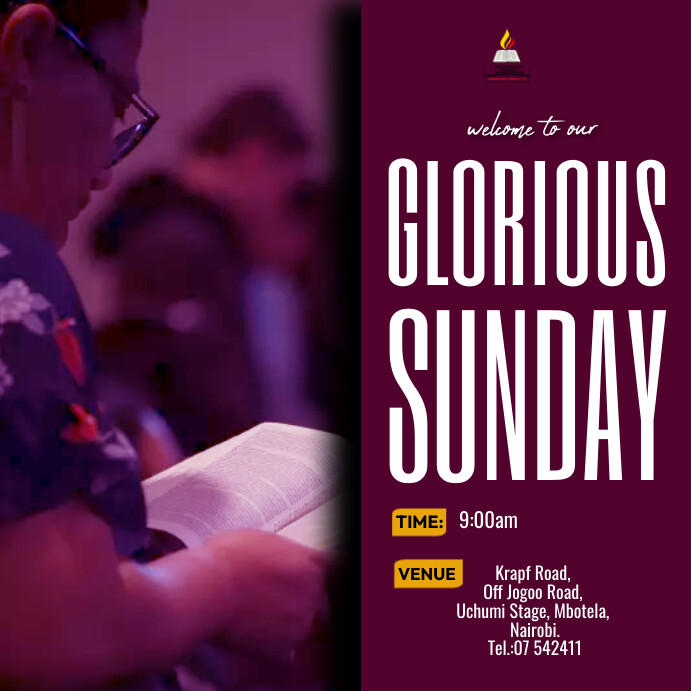 Glorious Sunday Service Template | PosterMyWall