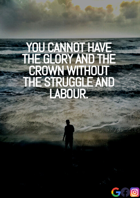 GLORY AND THE CROWN QUOTE TEMPLATE | PosterMyWall
