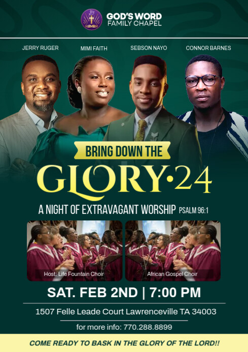 glory church flyer Template | PosterMyWall