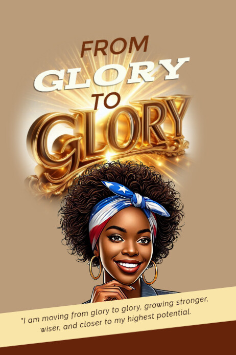 Plantilla de Glory to glory | PosterMyWall