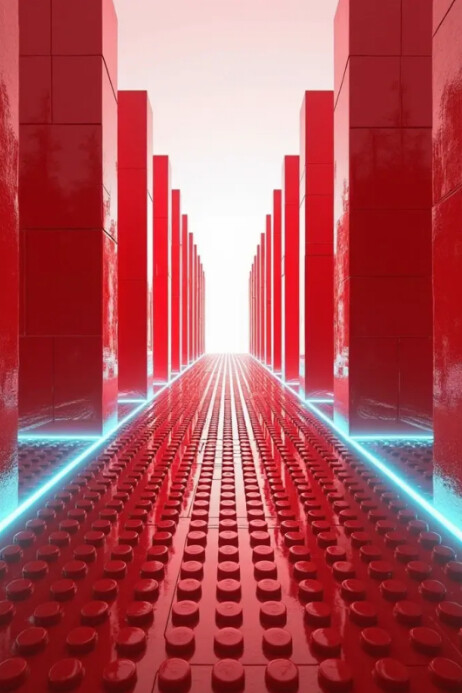 Glossy block wall templaat | PosterMyWall