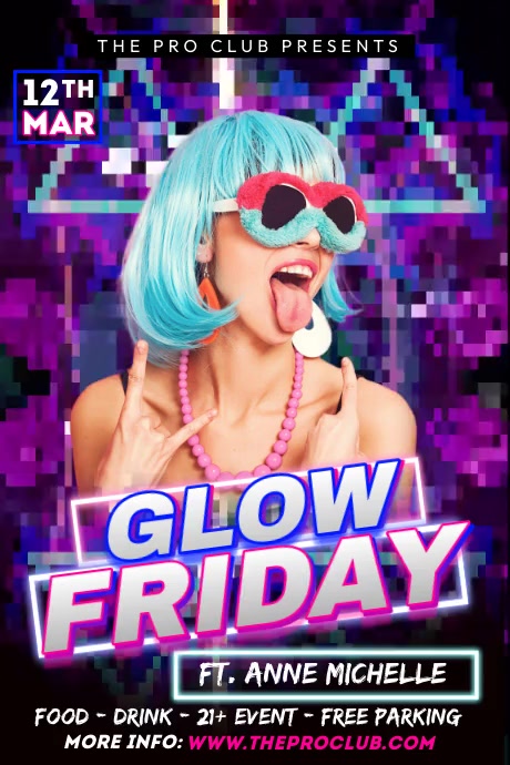 Plantilla de Glow Friday Video Ads | PosterMyWall