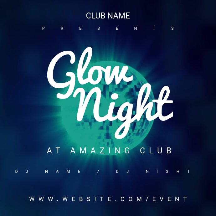 Glow Night Motion Poster Template | PosterMyWall