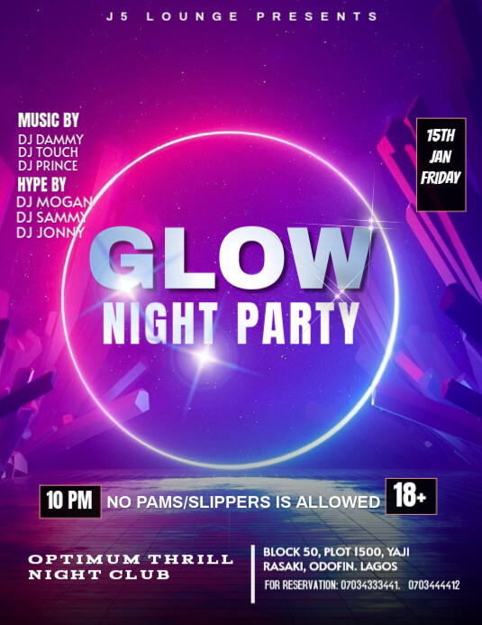 Glow Party Template | PosterMyWall