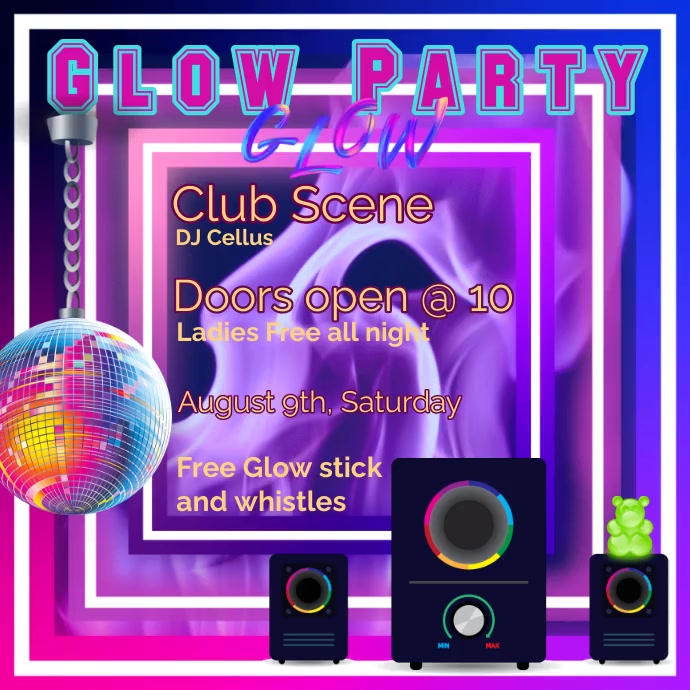 Glow Party Template | PosterMyWall