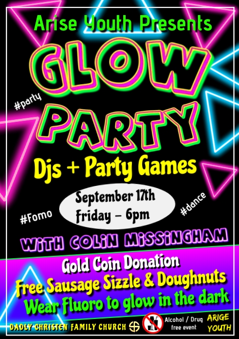 Glow Party Youth New Template | PosterMyWall