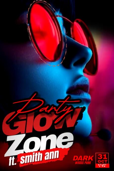 Plantilla de Glow Zone Party | PosterMyWall