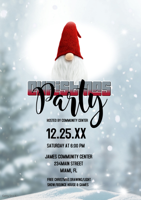 Gnomes Christmas Party Flyers Template | PosterMyWall