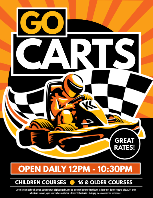 Go carts Template | PosterMyWall