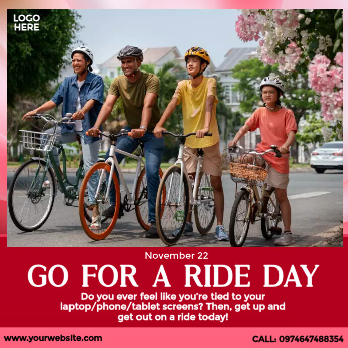 Copy of go for a ride day | PosterMyWall