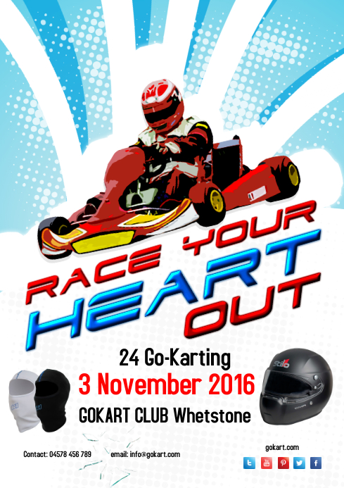 Go Karting Poster Template | PosterMyWall