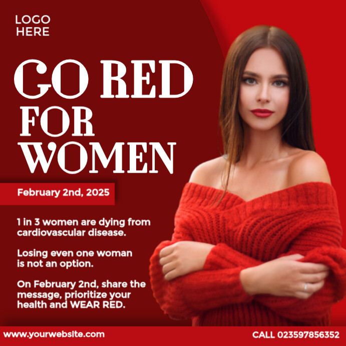 Copy of Go Red For Women Template | PosterMyWall