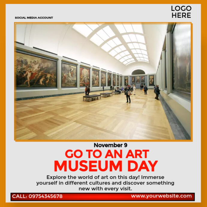 Copy of Go to an Art Museum Day | PosterMyWall