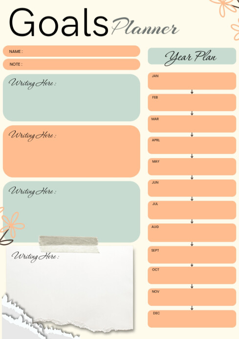 goals planner Template | PosterMyWall
