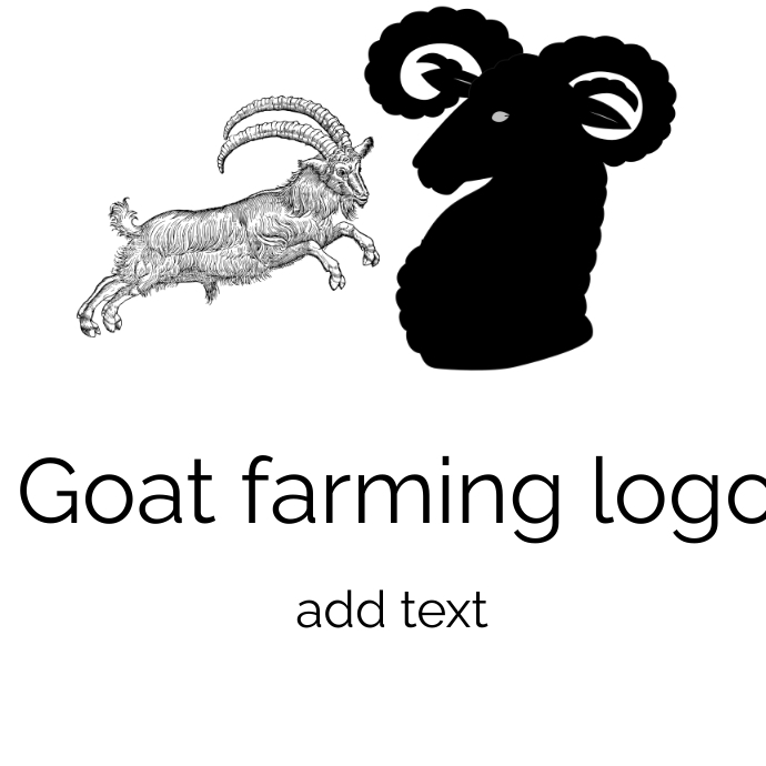 Goat farming logo design. Template | PosterMyWall