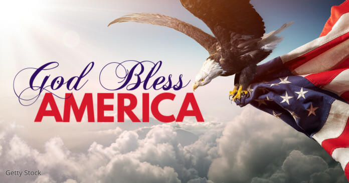 God Bless America Header Cover eagle Flag Template | PosterMyWall