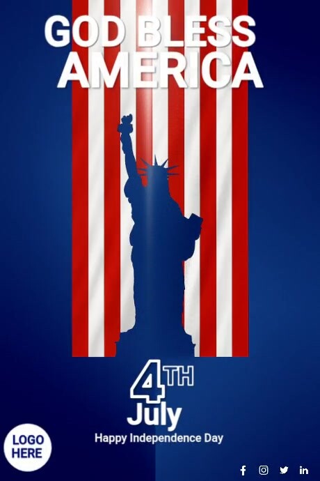Plantilla de God Bless America - Patriotic 4th of July Celebration ...